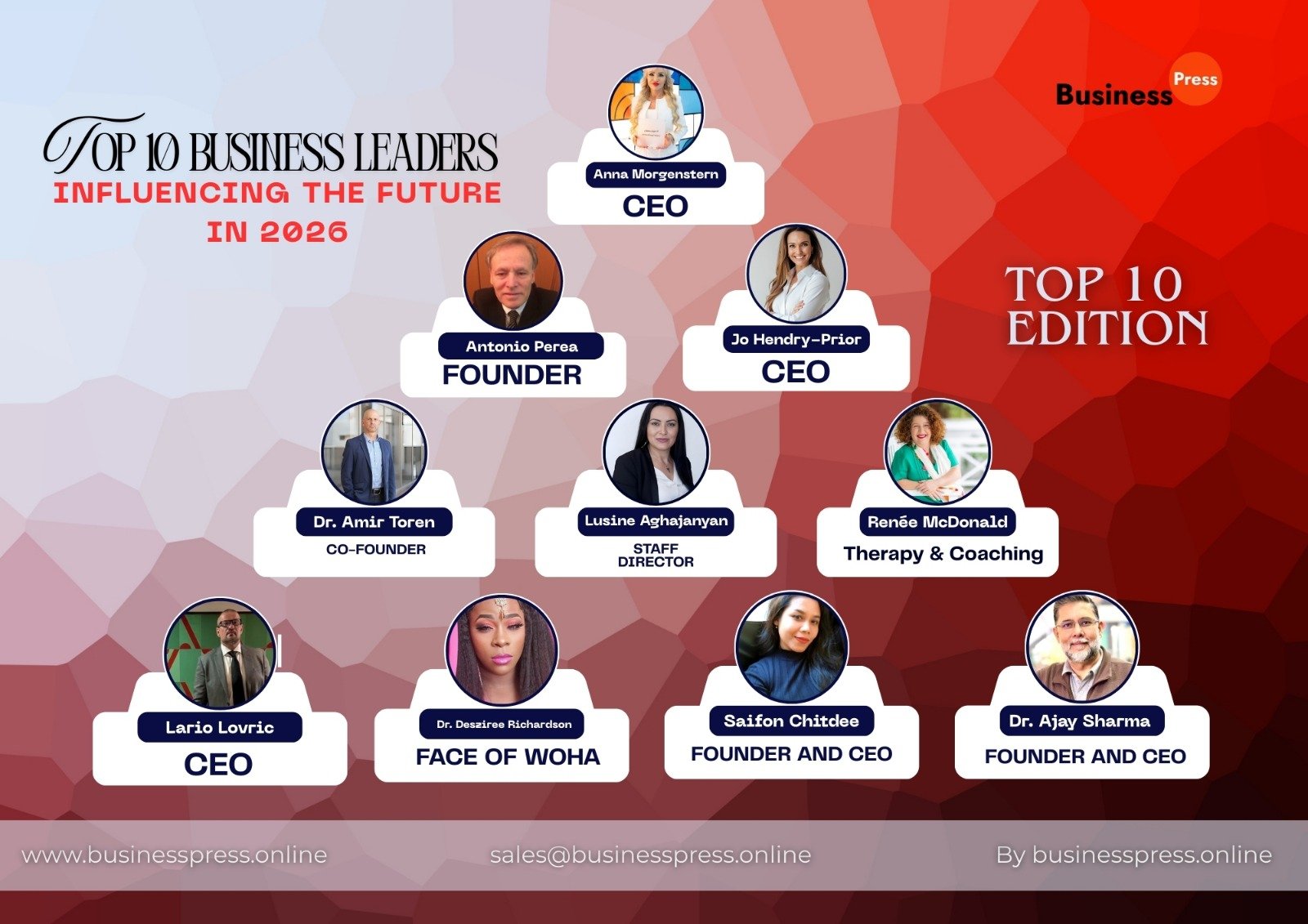Top 10 Business Leaders Shaping The Future Of Global Business In 2026